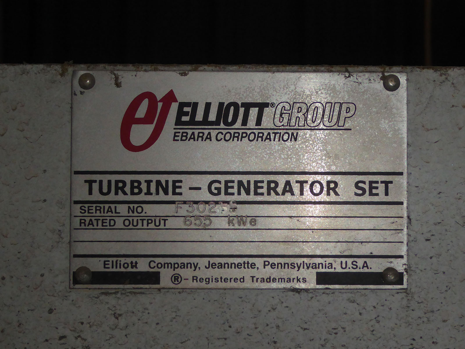 Used Steam Turbine Generator, Elliott Turbines. Industrial Exchange